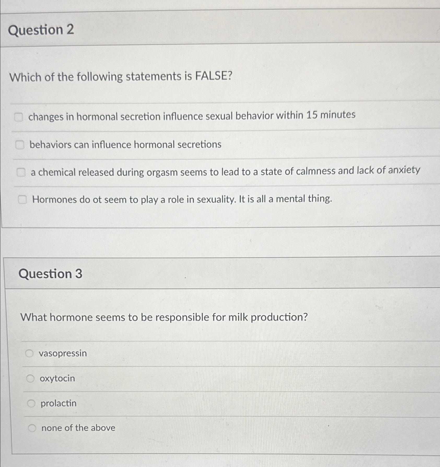 Solved Question 2Which of the following statements is | Chegg.com