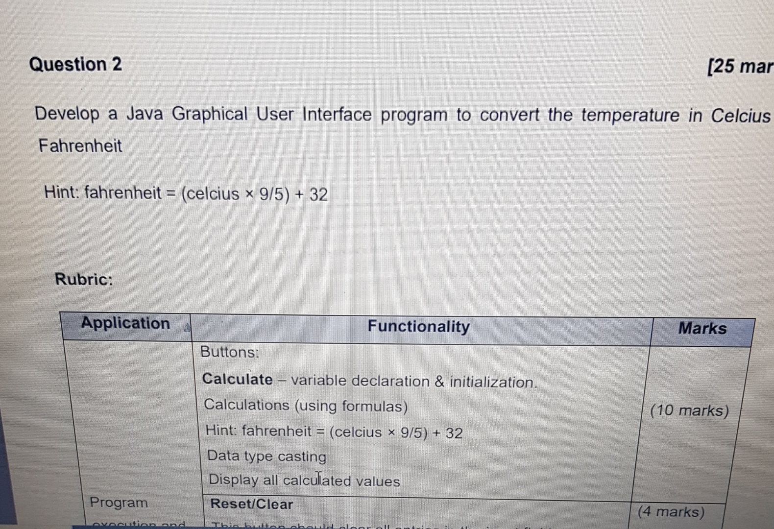 Solved Question 2Develop a Java Graphical User Interface | Chegg.com