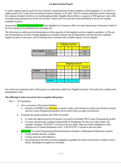Solved A small company named Log Transit has at present 3 | Chegg.com