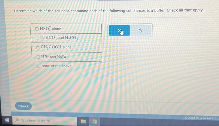 Solved Determine which of the solutions containing each of | Chegg.com