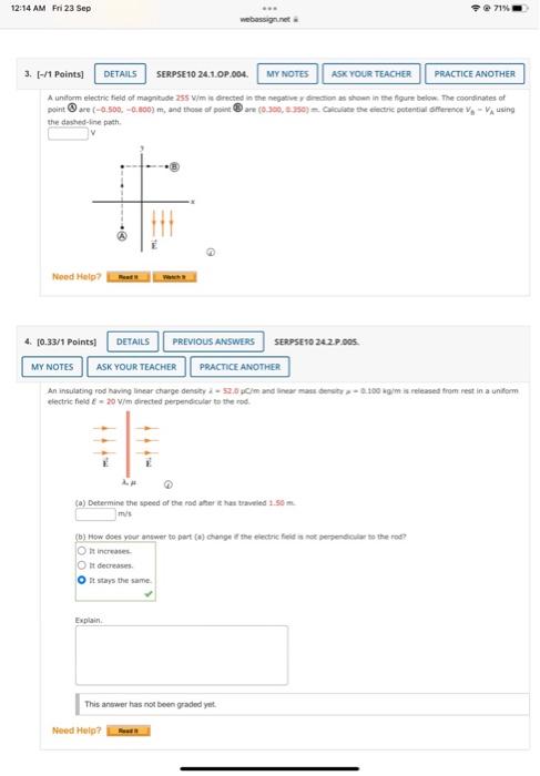 Solved the dashed-ine path. y [0.33,1 Points] | Chegg.com