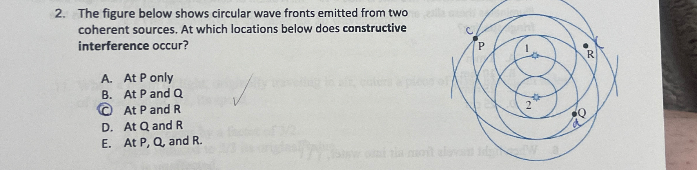 Solved The figure below shows circular wave fronts emitted | Chegg.com