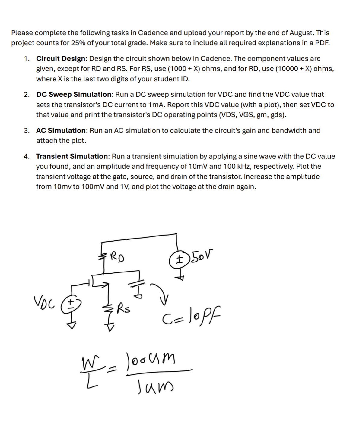 Solved Please complete the following tasks in Cadence and | Chegg.com