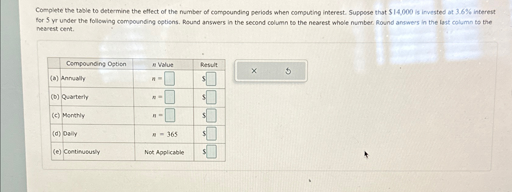 Complete the table to determine the effect of the | Chegg.com