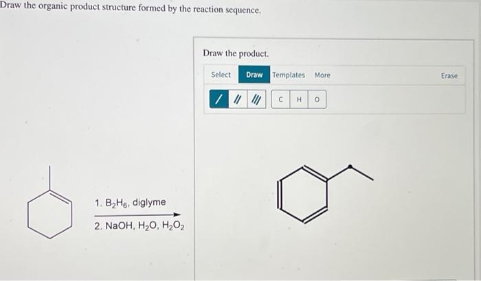 Draw The Organic Product Structure Formed By The
