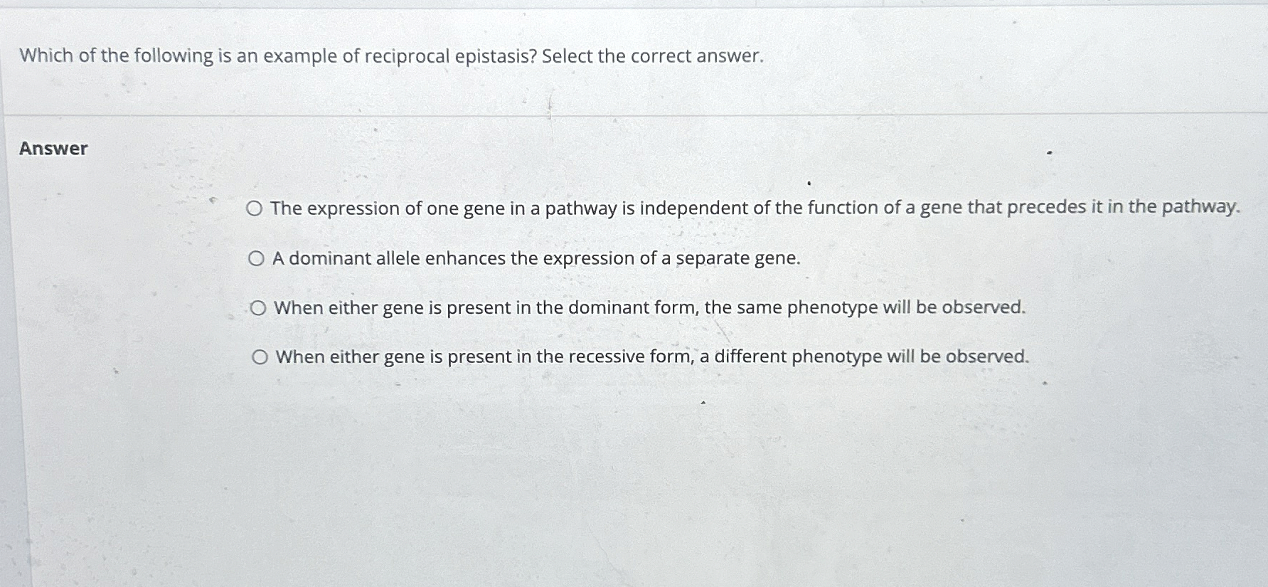 Solved Which of the following is an example of reciprocal | Chegg.com