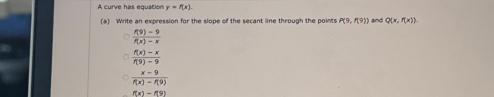 Solved A curve has equation y=f(x).(a) ﻿Write an expression | Chegg.com