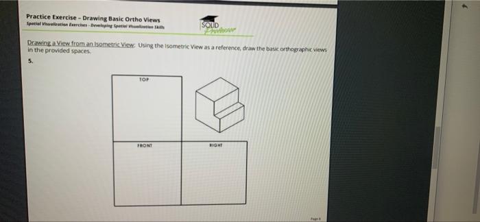 Solved Practice Exercise - Drawing Basic Ortho Views | Chegg.com