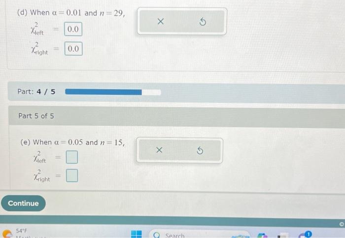 Solved Using 9 The Chi Square Distribution Table Find The 8585