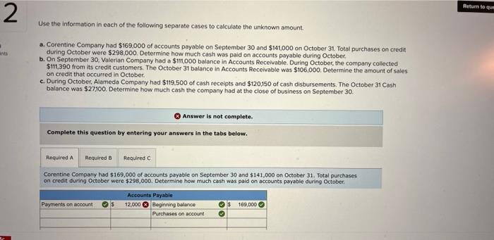 Solved Use the information in each of the following separate | Chegg.com