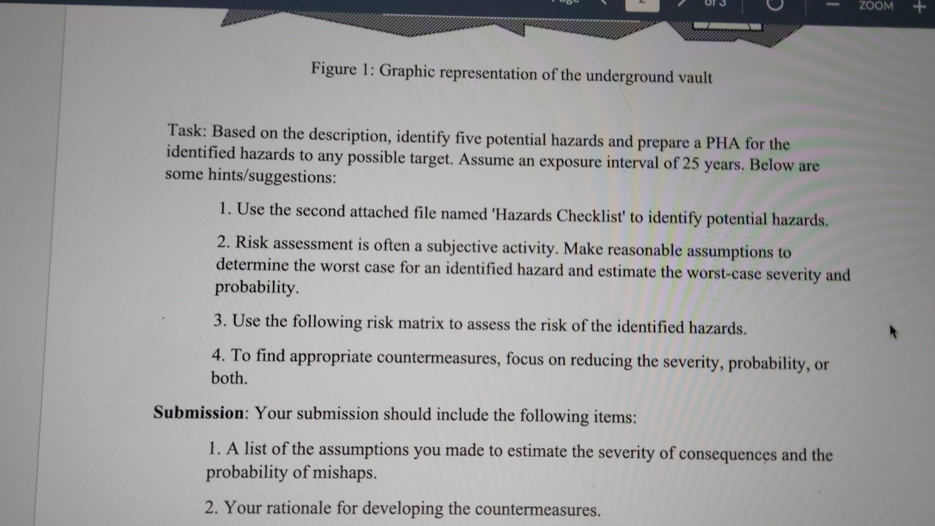 Conducting a Preliminary Hazard Analysis (PHA) 'he | Chegg.com