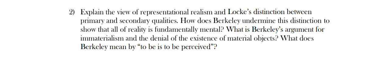 Solved Explain the view of representational realism and | Chegg.com