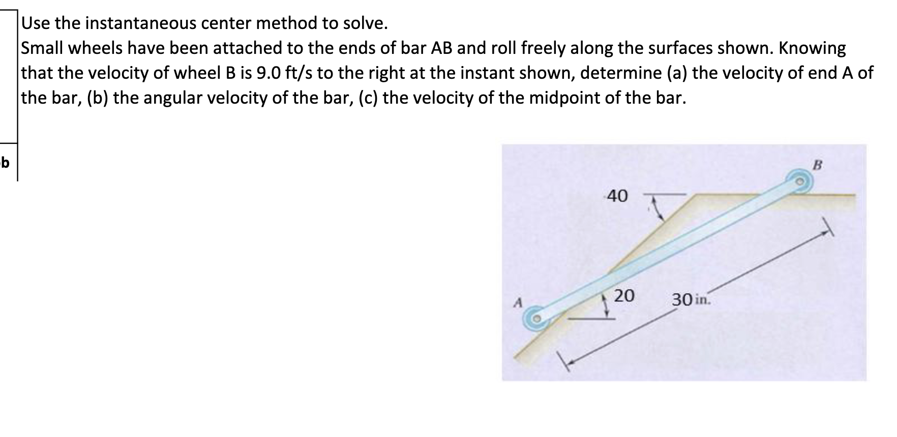 Solved Use the instantaneous center method to solve. Small | Chegg.com