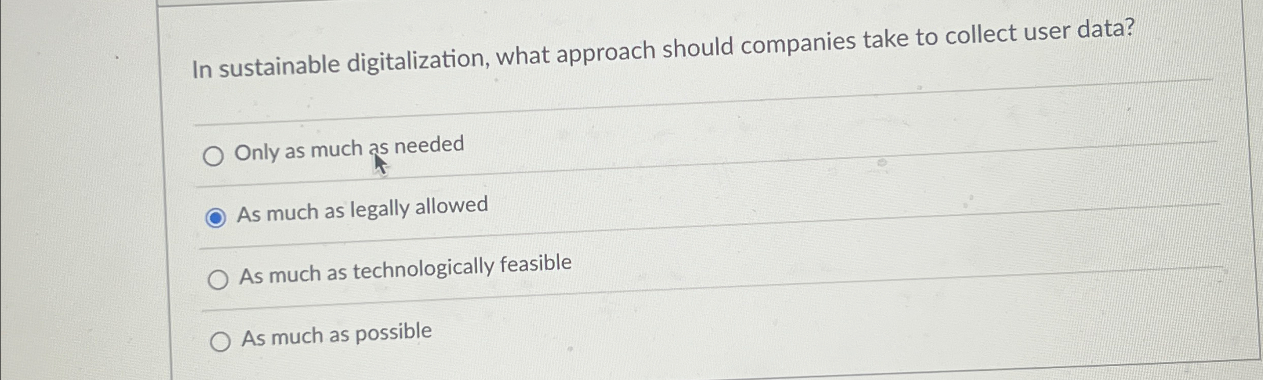 Solved In sustainable digitalization, what approach should | Chegg.com