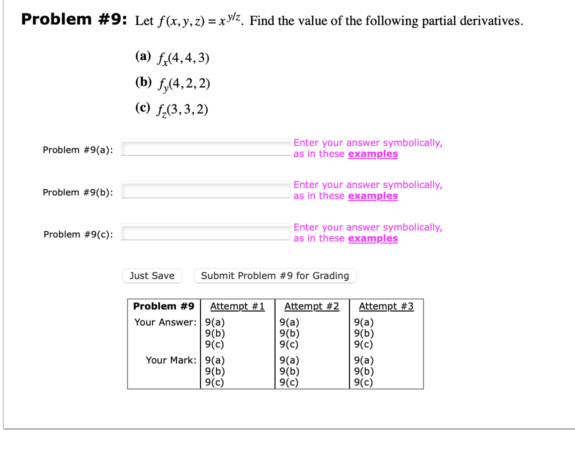 Solved Problem #9: Let f(x,y,z)=xyz. ﻿Find the value of the | Chegg.com