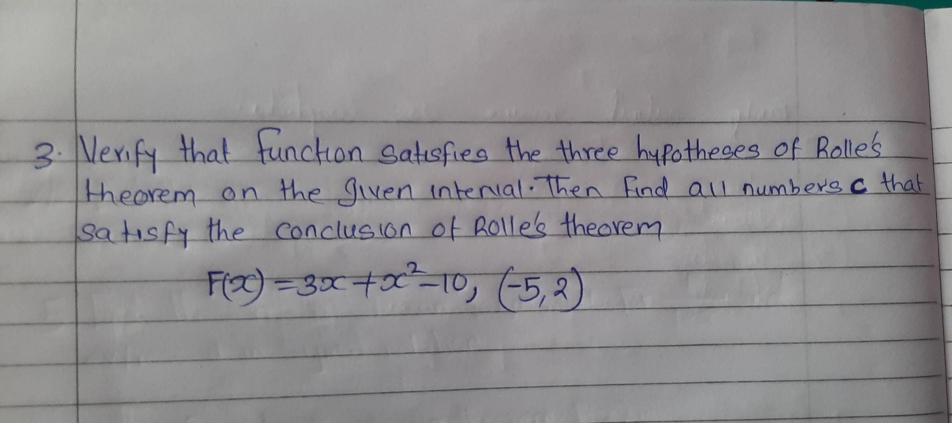 Solved 3. Verify that function satisfies the three | Chegg.com
