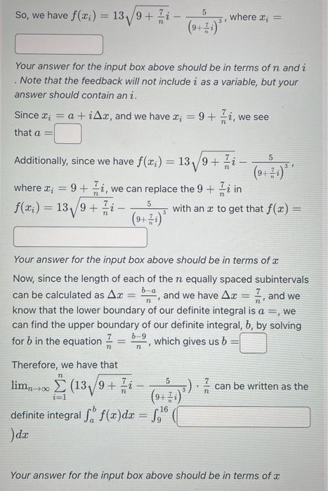 Solved Writing the Limit as a Definite Integral Write the | Chegg.com