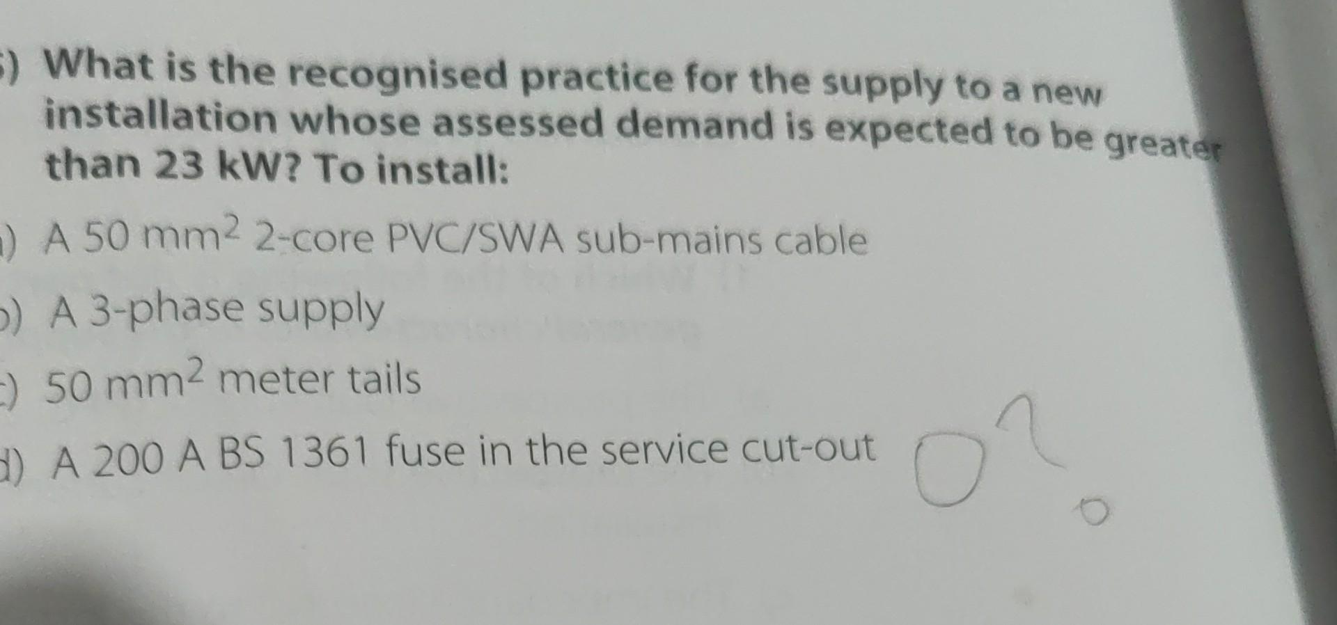 Solved What is the recognised practice for the supply to a | Chegg.com
