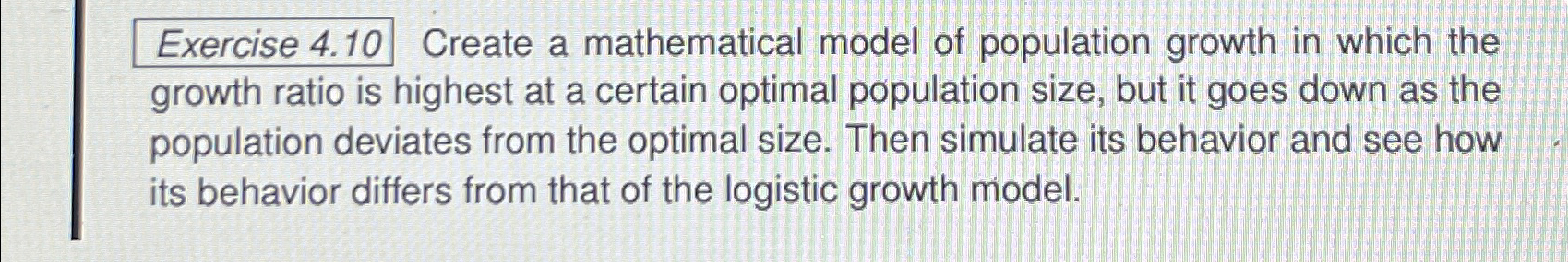 Solved Exercise 4.10 ﻿Create a mathematical model of | Chegg.com