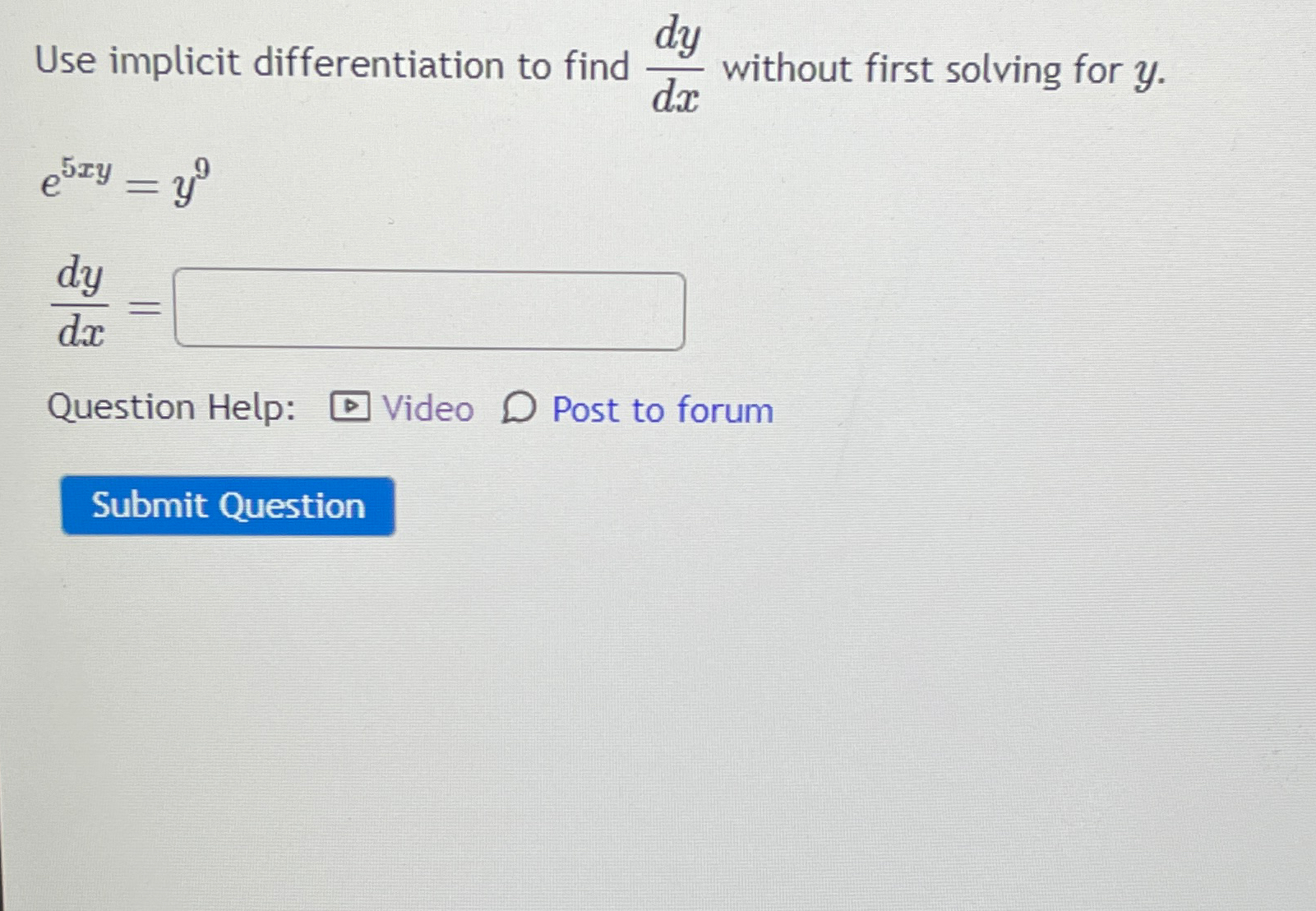 Solved Use implicit differentiation to find dydx ﻿without | Chegg.com