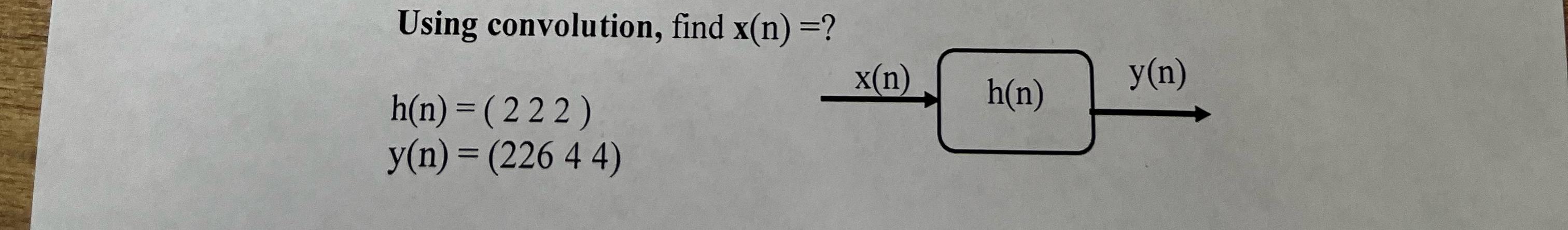 Solved Using convolution, find | Chegg.com