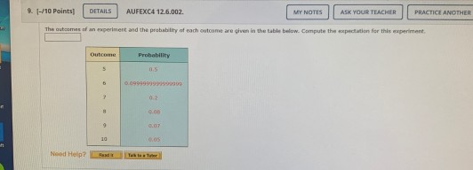 Solved 9. 1-/10 Points DETAILS AUFEXC4 12.6.002. MY NOTES | Chegg.com Solved 9. 1-/10 Points DETAILS AUFEXC4 12.6.002. MY NOTES | Chegg.com