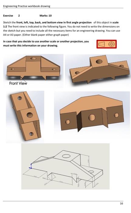 Solved Engineering Practise workbook drawing Exercise 1 | Chegg.com