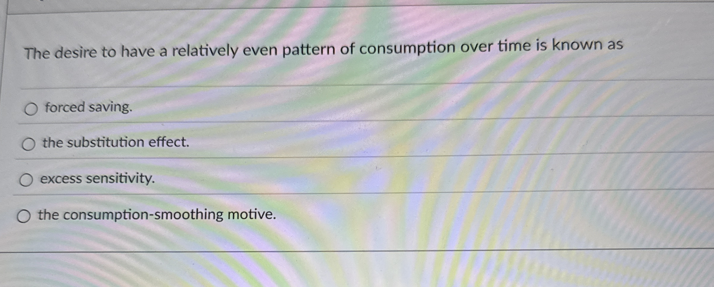 Solved The desire to have a relatively even pattern of | Chegg.com