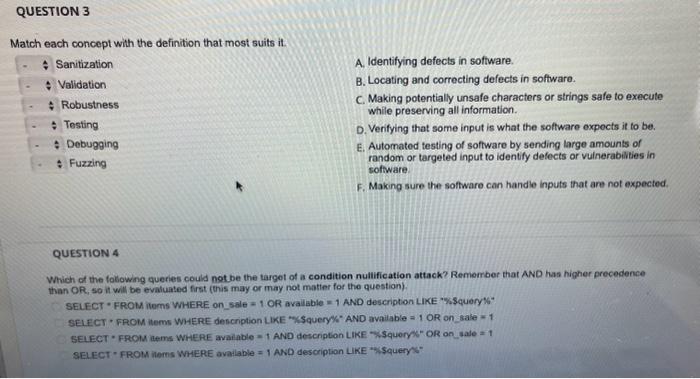 Solved Match each concept with the definition that most | Chegg.com