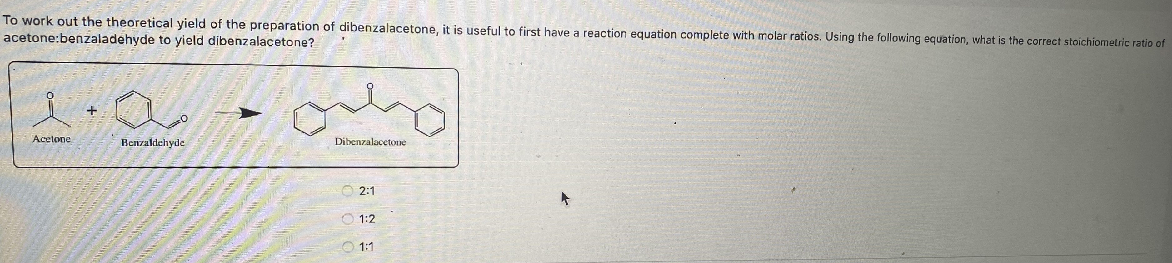 Solved To work out the theoretical yield of the preparation | Chegg.com
