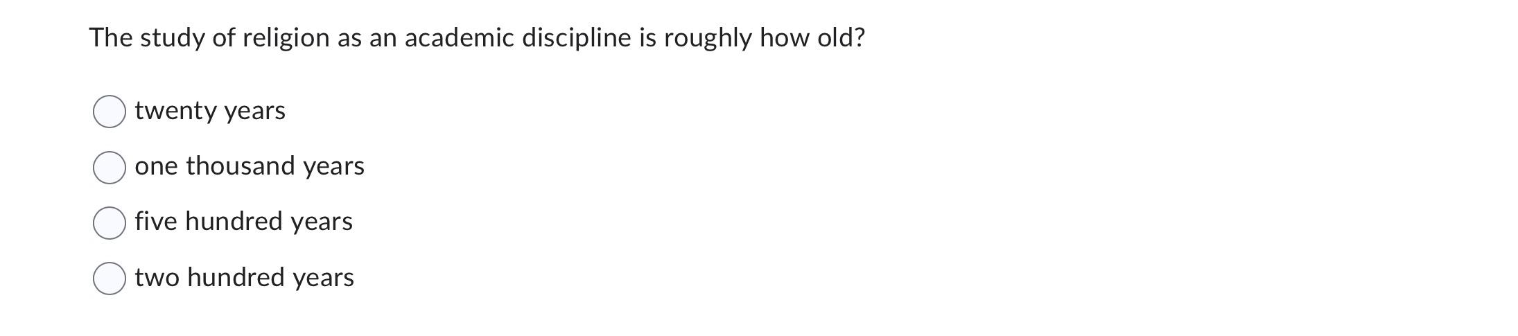 Solved The study of religion as an academic discipline is | Chegg.com