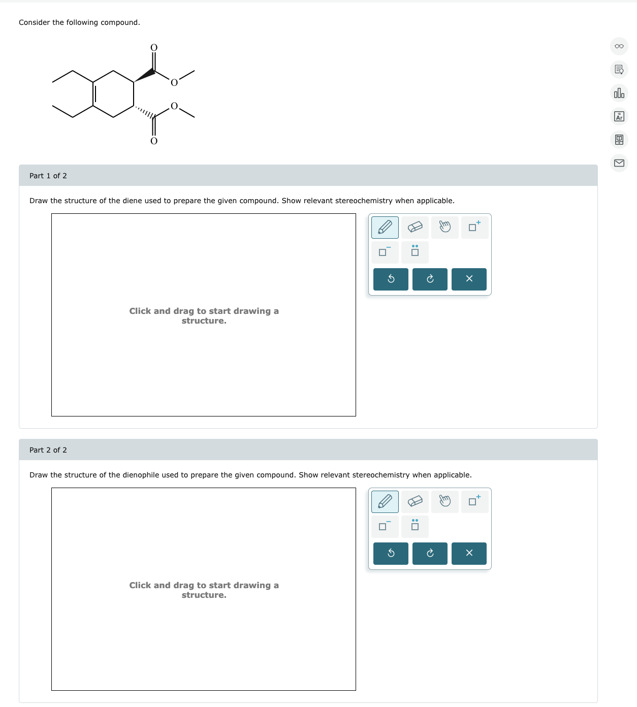 Solved Consider the following compound.Part 1 of 2Draw the | Chegg.com