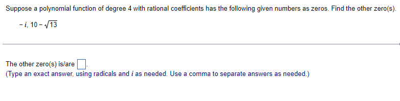 Solved Suppose a polynomial function of degree 4 ﻿with | Chegg.com