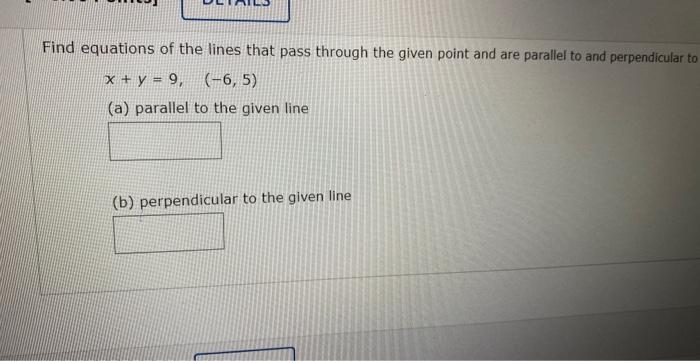 Solved Find equations of the lines that pass through the | Chegg.com
