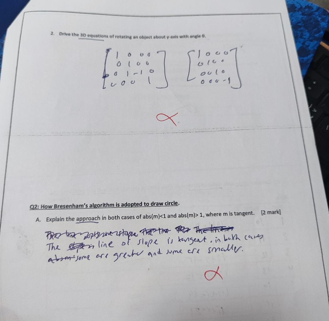 Solved Q2: How Bresenham's algorithm is adopted to draw | Chegg.com