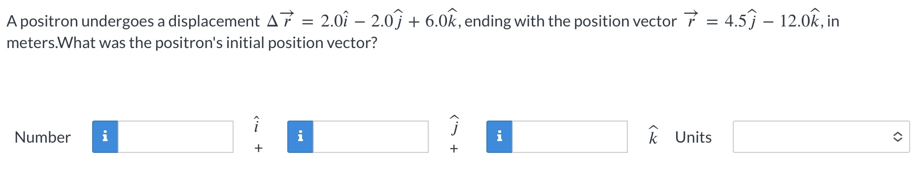 Solved A positron undergoes a displacement | Chegg.com