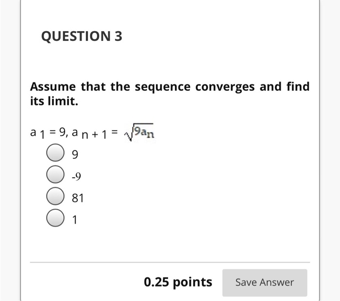 Solved QUESTION 1 A recursion formula and the initial | Chegg.com