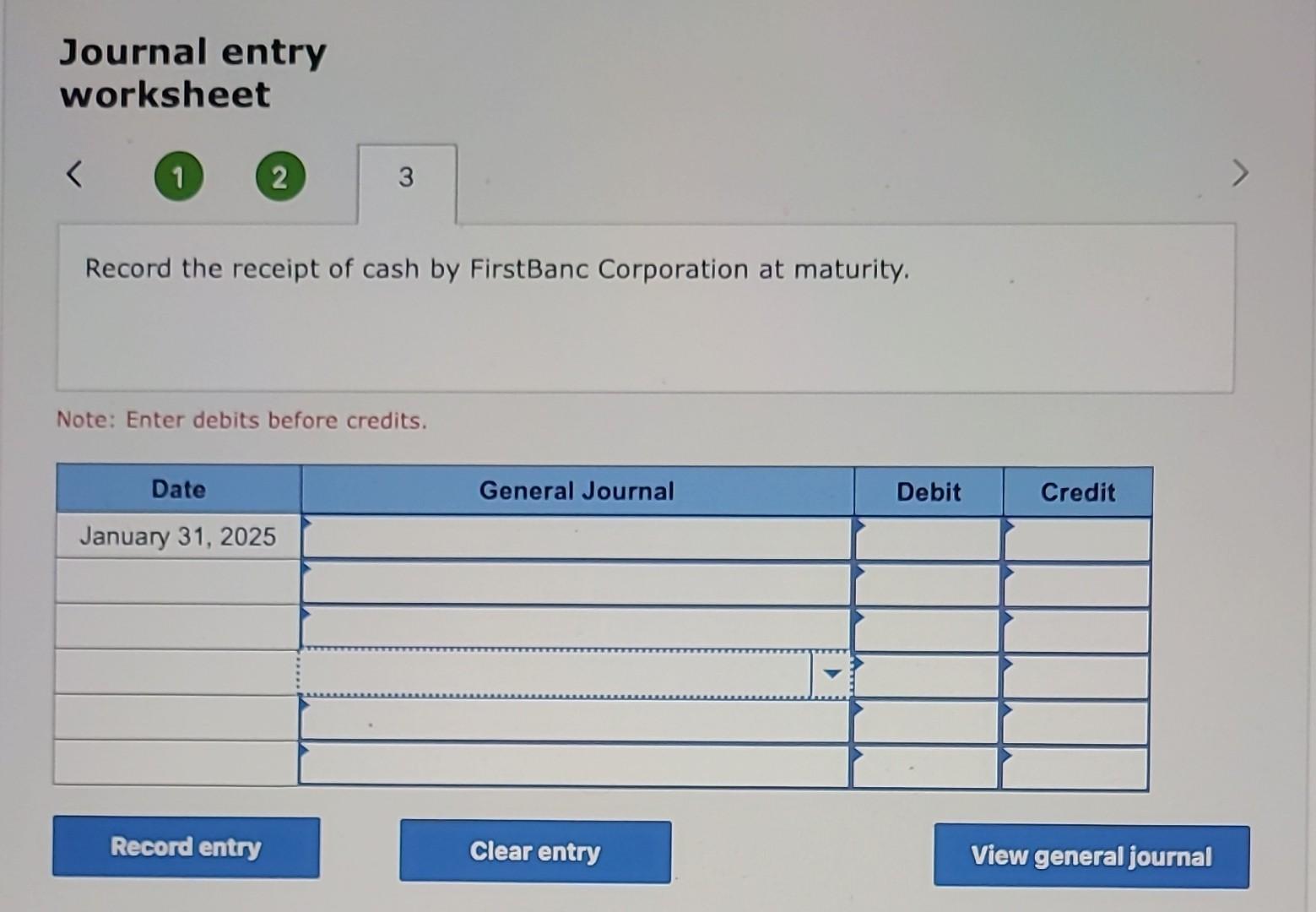 Solved Journal entry worksheet Note: Enter debits before | Chegg.com