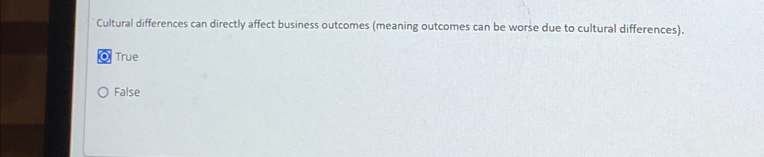 Solved Cultural differences can directly affect business | Chegg.com