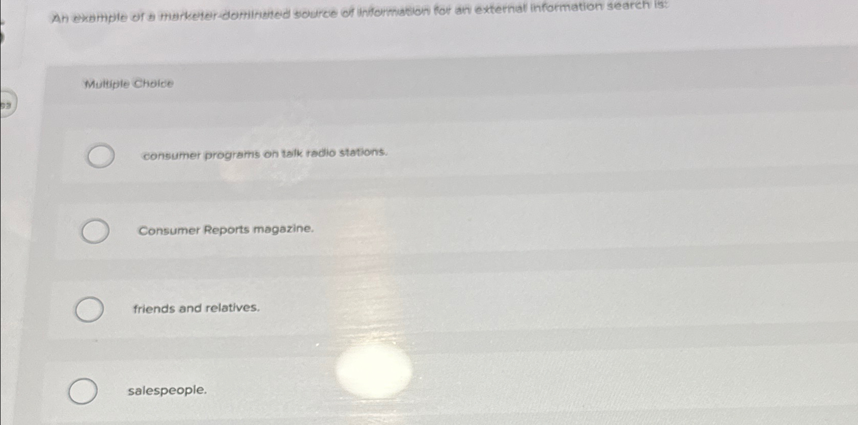 Solved An example of a marketer-dominted source of | Chegg.com
