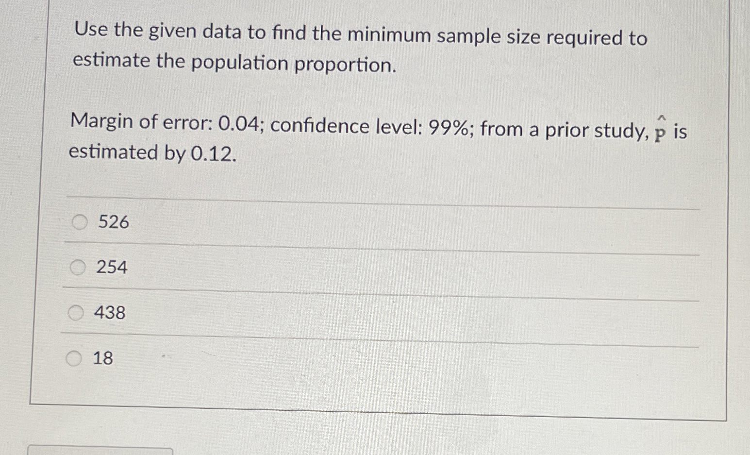 Solved Use the given data to find the minimum sample size | Chegg.com