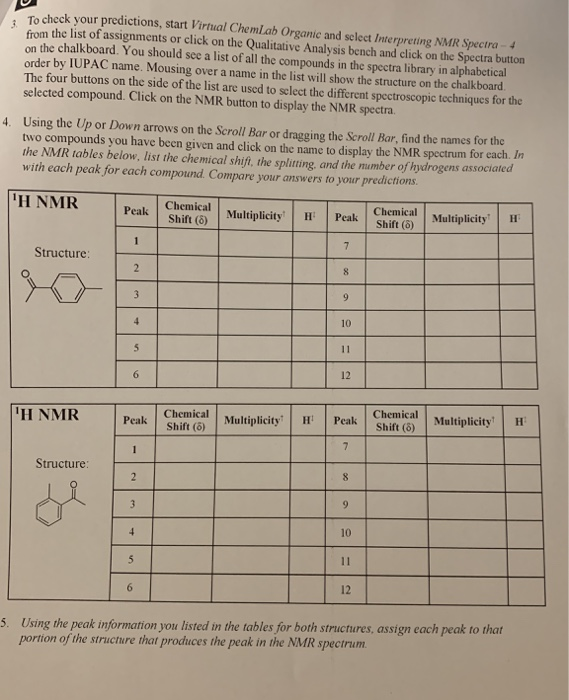 Solved 6-5: Interpreting NMR Spectra - 4 Interpreting NMR | Chegg.com