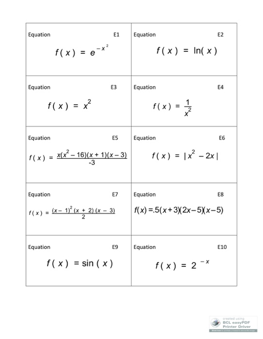 Solved Function Graph G1 Function Graph G2 y Function Graph | Chegg.com