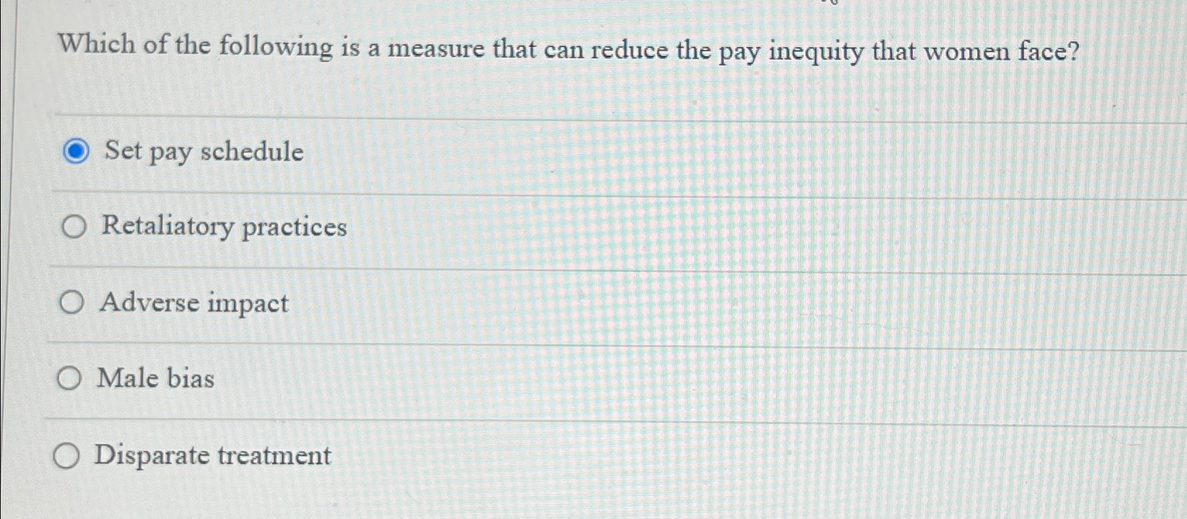 Solved Which of the following is a measure that can reduce | Chegg.com