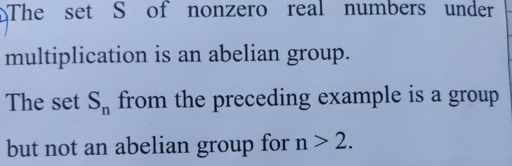 Solved The set Sof nonzero real numbers under The | Chegg.com