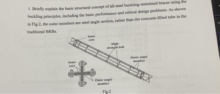 Solved 1. Briefly explain the basic structural concept of | Chegg.com