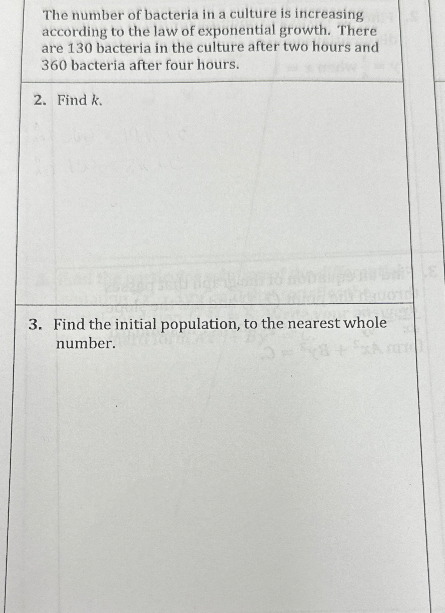 Solved The number of bacteria in a culture is increasing | Chegg.com