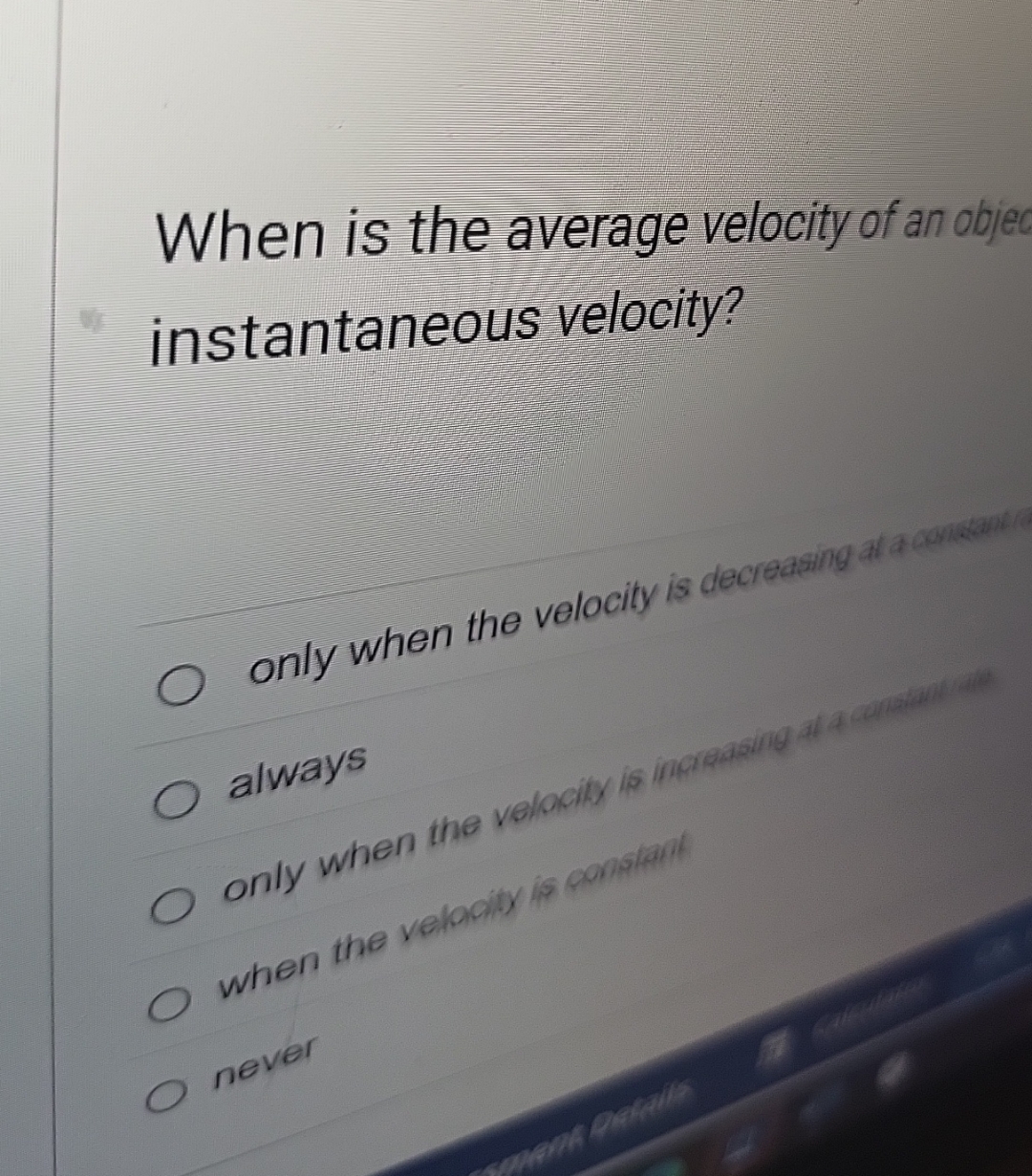 When is the average velocity of an objec | Chegg.com