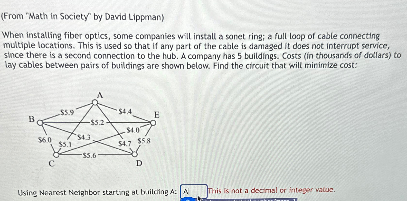 Solved (From "Math in Society" by David Lippman)When | Chegg.com