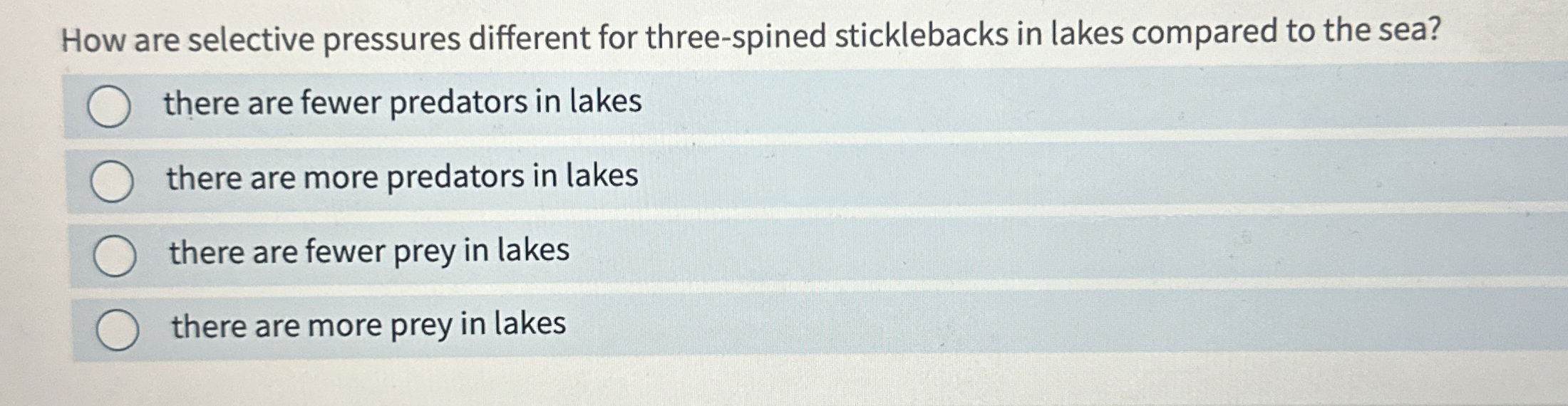 Solved How are selective pressures different for | Chegg.com